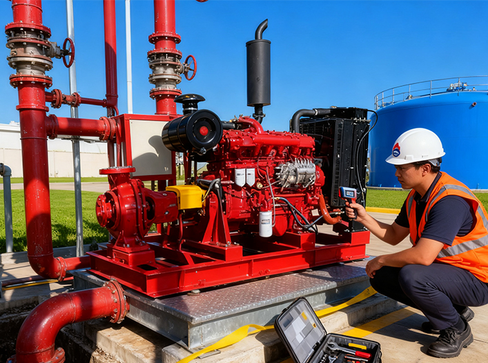 Fire fighting diesel horizontal single-stage pump